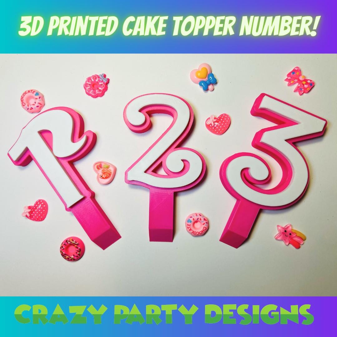 Girls' Birthday Number for Cake, Girl's Birthday, Party Cake Number ...