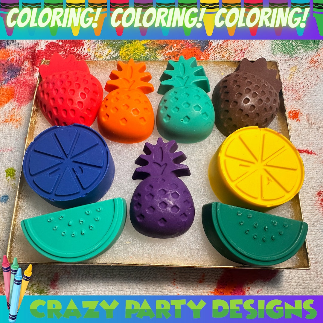 Fruit Crayons - Fruit Crayons -fruit Party Favors - Kids Gifts ...