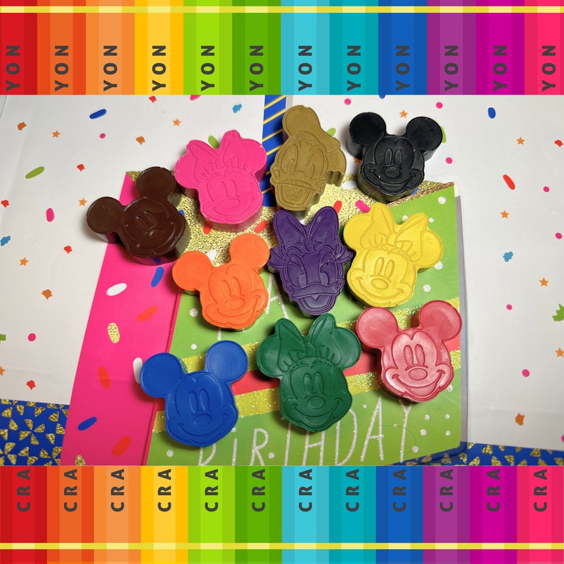 Mickey Mouse Crayons, 20-24 Disney Crayons. - Etsy