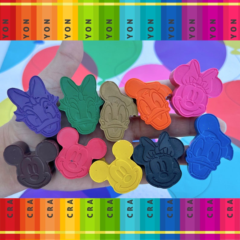Mickey Mouse Crayons, 20-24 Disney Crayons. - Etsy