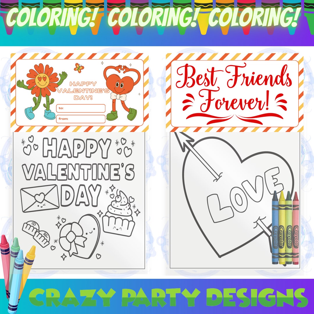 Happy Valentines Coloring Pages - Get Coloring - Mini Pages Valentines ...