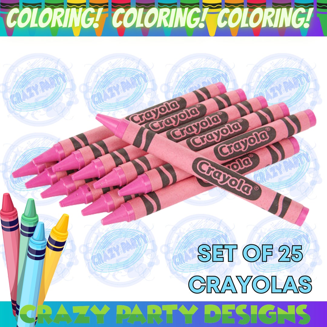 Crayola Pink Crayons 25 Pack - Etsy