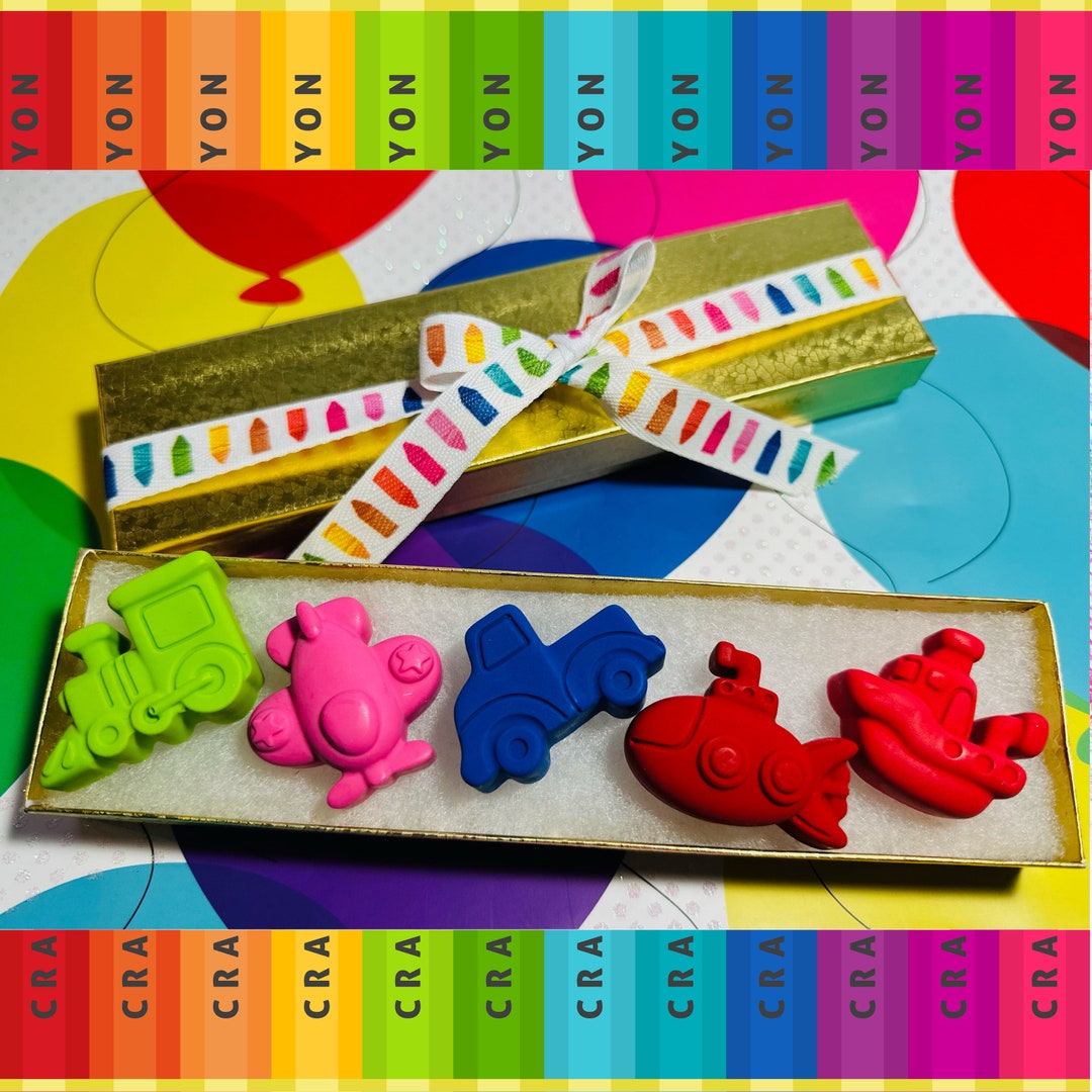 Transportation Crayons Set of 5- Transportation Crayons, Car Crayons ...