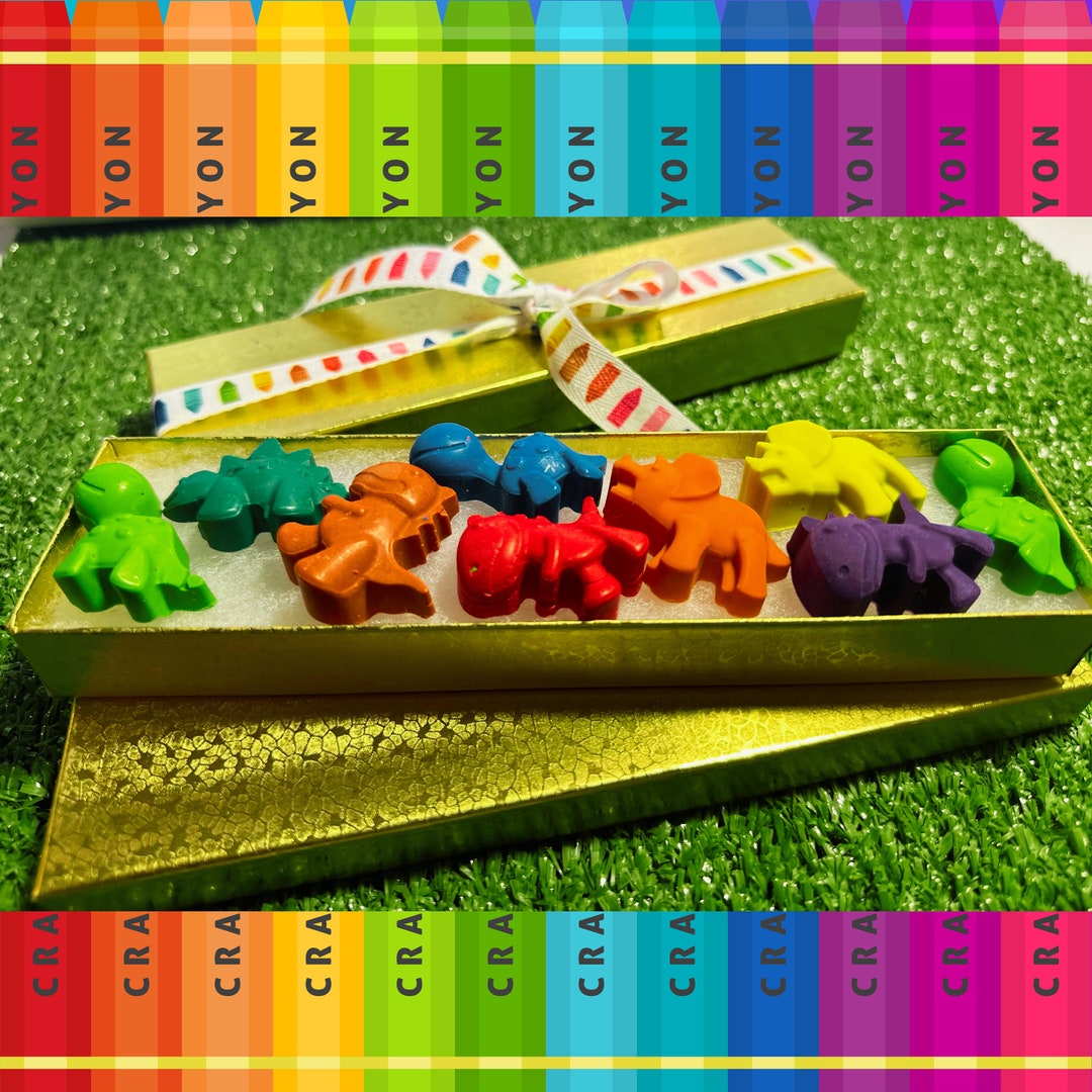 Dinosaurs Crayons Set of 9- Dinosaurs Crayons -dinosaurs Party Favors ...