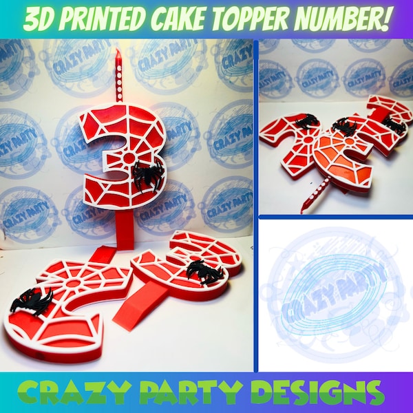 Spiderman Style Cake Topper - Etsy