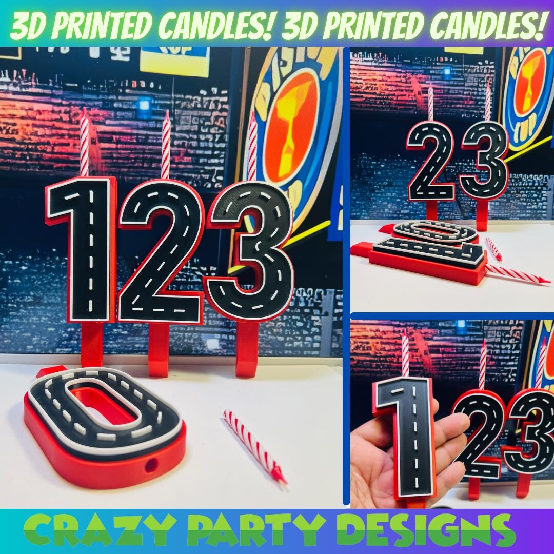 Race Track Number, Road Car Birthday Party Cake Number, Racetrack Style ...