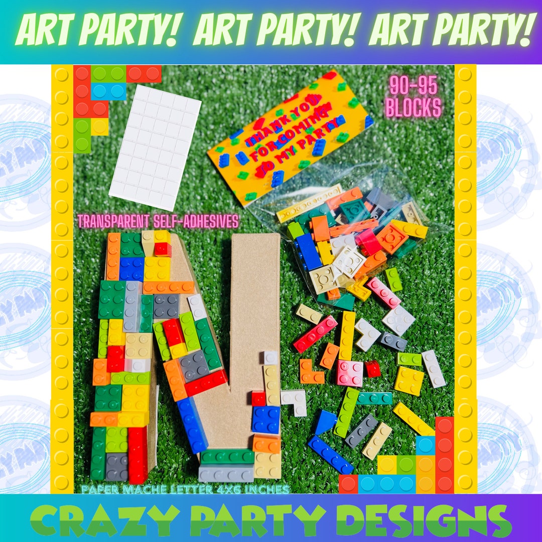 DIY Mini Letters, Building Blocks Party Favors, Building Blocks ...