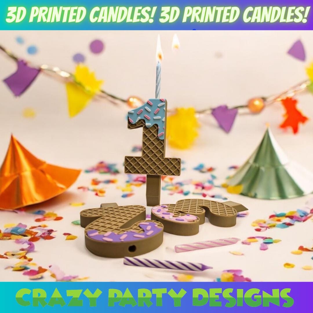 Ice Cream Cake Topper, Ice Cream Cones and Waffle Birthday Party Cake ...