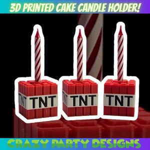 TNT Birthday Candle Holders Set of 3 - Etsy