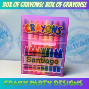 Personalized Crayon Box, Plastic Crayon Box, Back to School, Include 24 ...