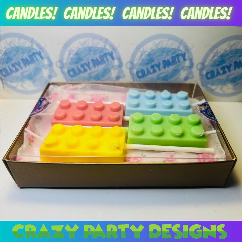 Building Block Candles (set of 4) - Etsy