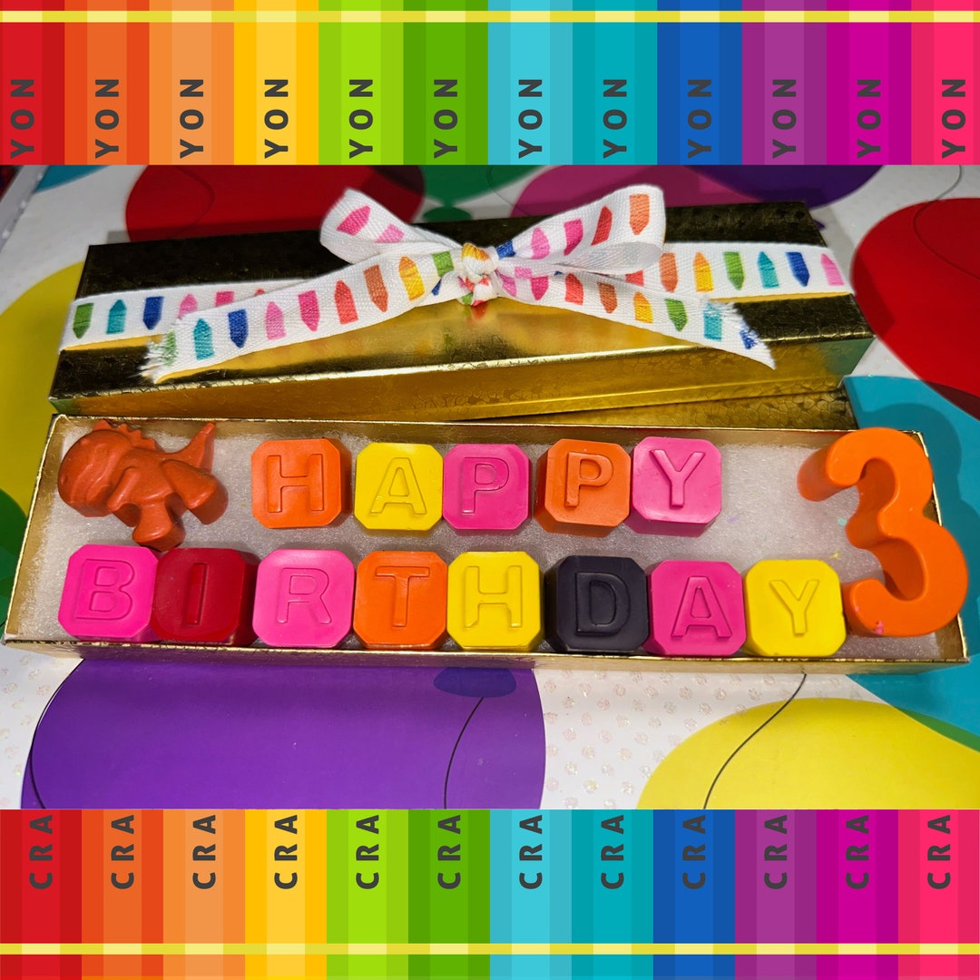 Happy Birthday Crayons, Personalized Crayon Message, Happy Birthday ...
