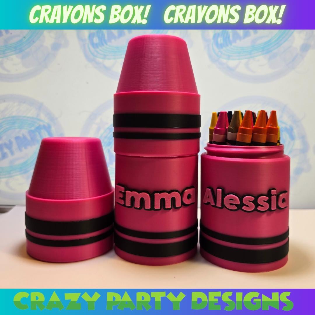 Personalized Crayon Box, 3D Printing Crayon Box, Back to School ...