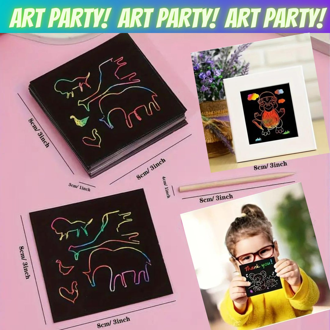Scratch Paper, Rainbow Paper Scratch Board, Paint Creative Scratch ...