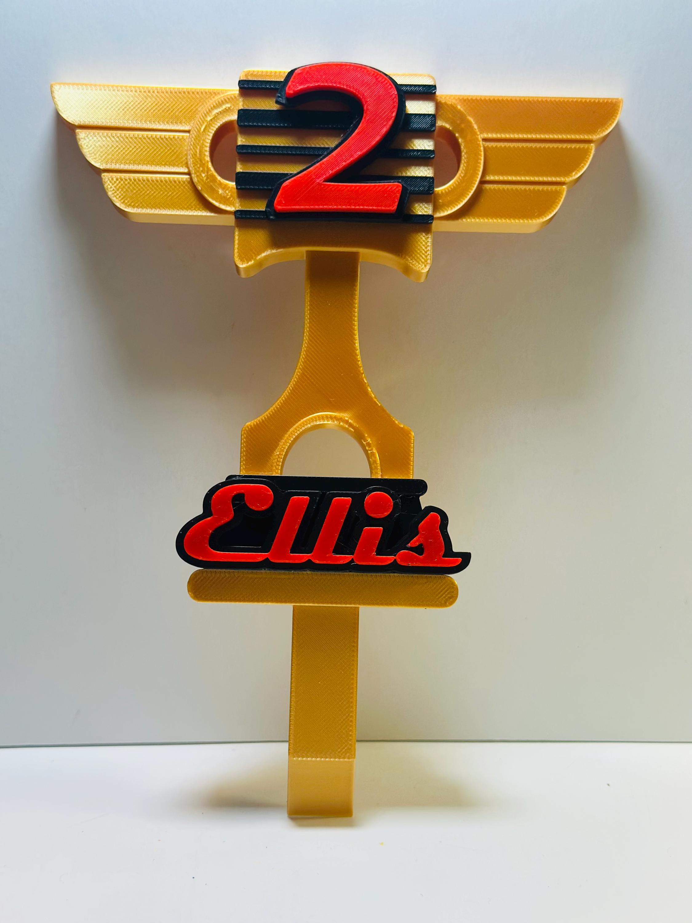 Piston Cup Birthday Party Cake Number, Piston Cup Style Cake Topper ...