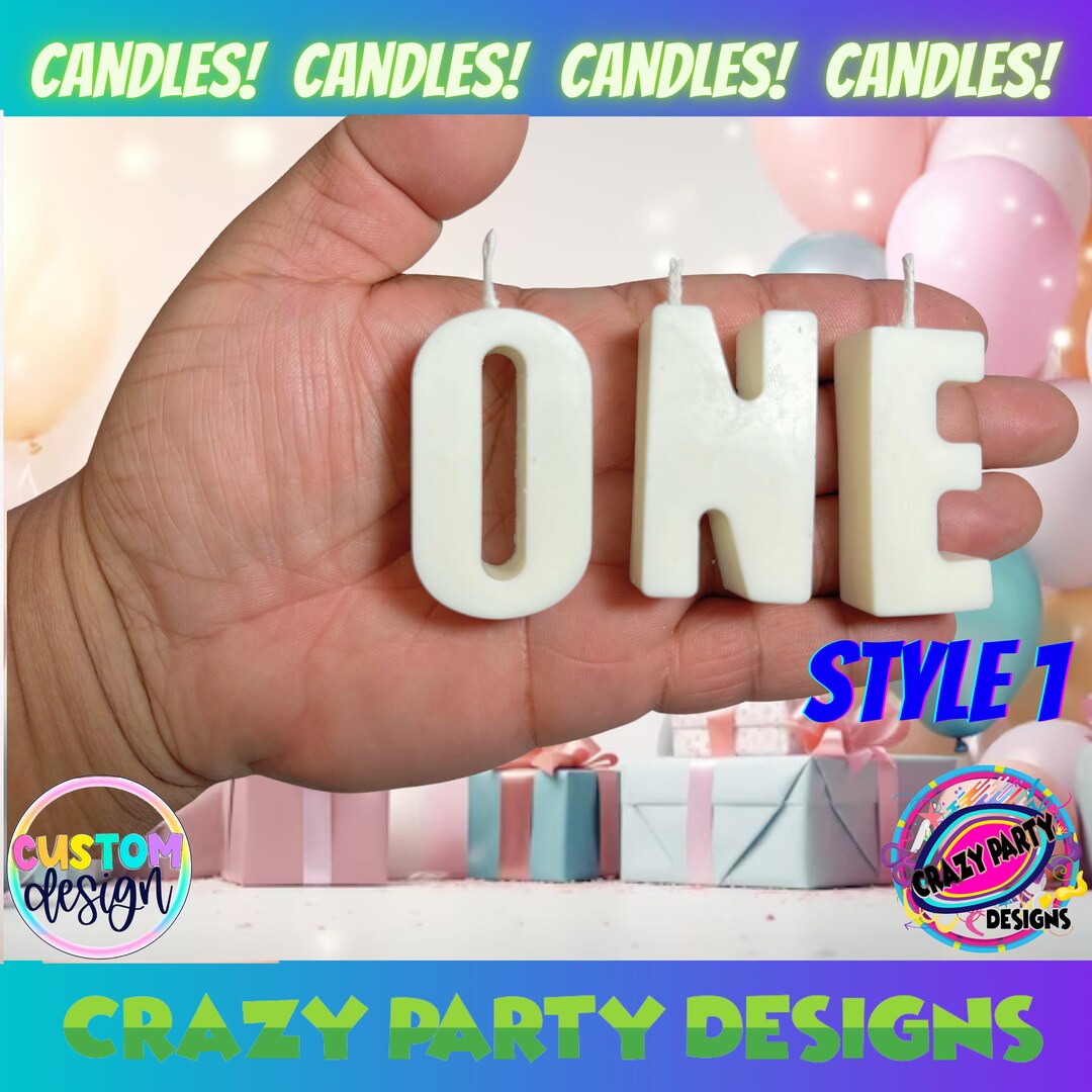 ONE Candles. Happy Birthday Candles. Numbers. I Am Candles. Cake ...