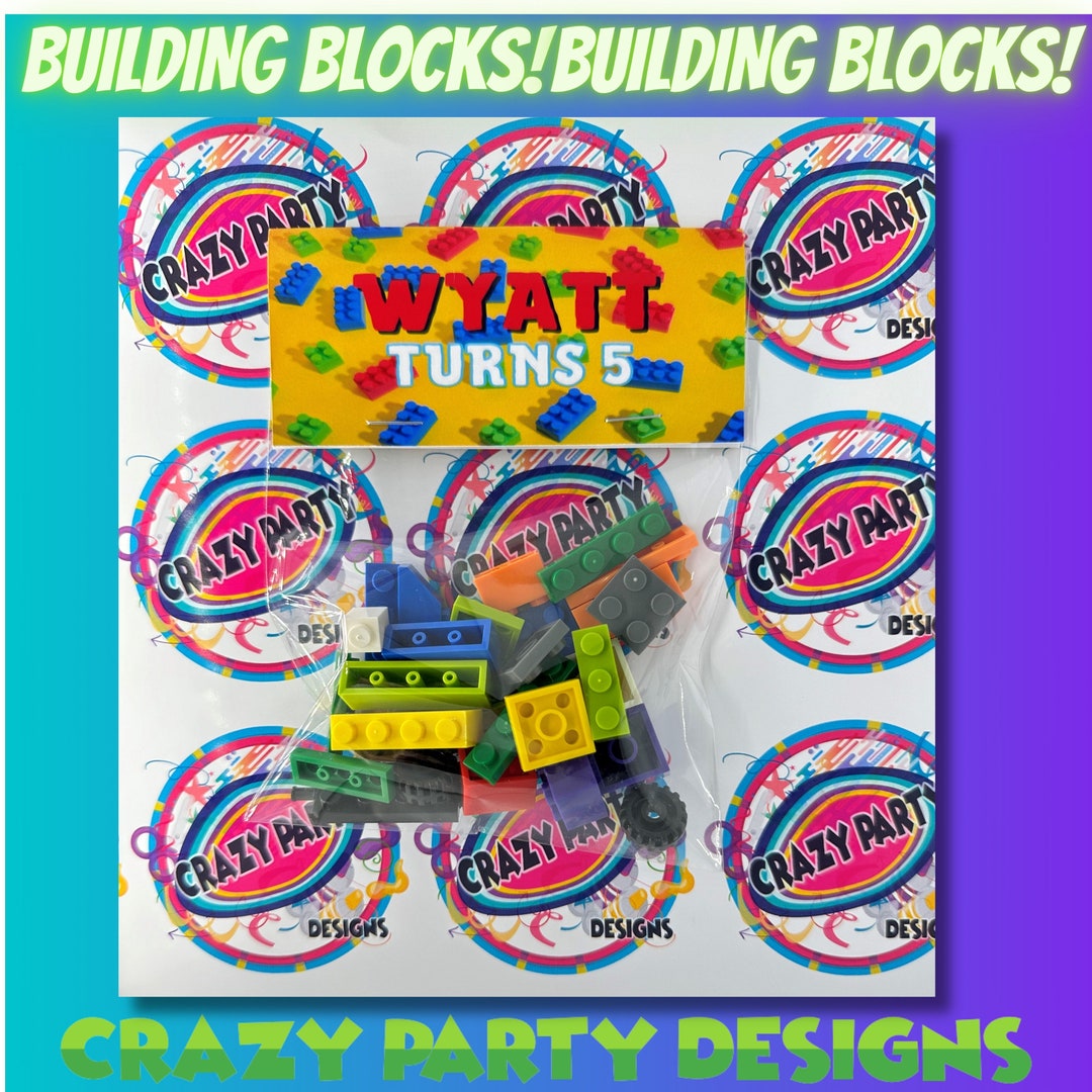 Building Brick Party Favors, Building Block Party Favors, Boys Party ...