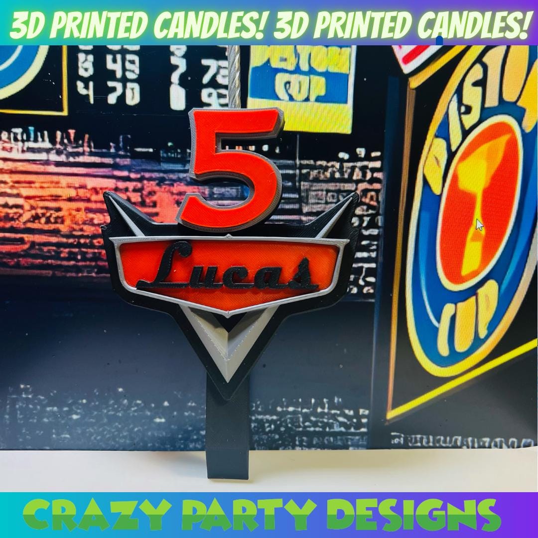 Car Birthday Party Cake Number, Car Style Cake Topper, Birthday Cake ...