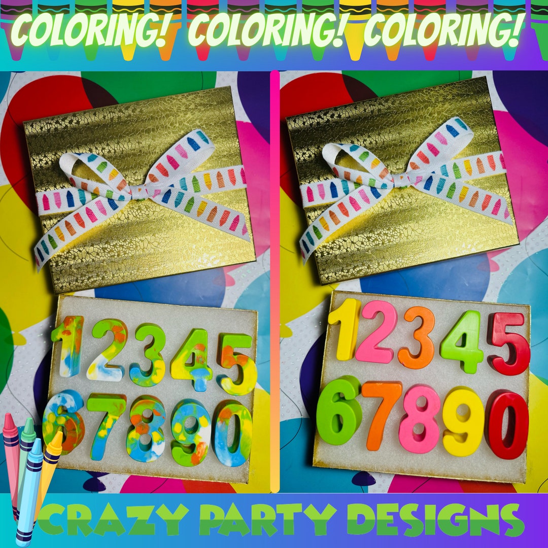 Number Crayons, Numbers Crayons Number Party Favors Kids Gifts Kids ...