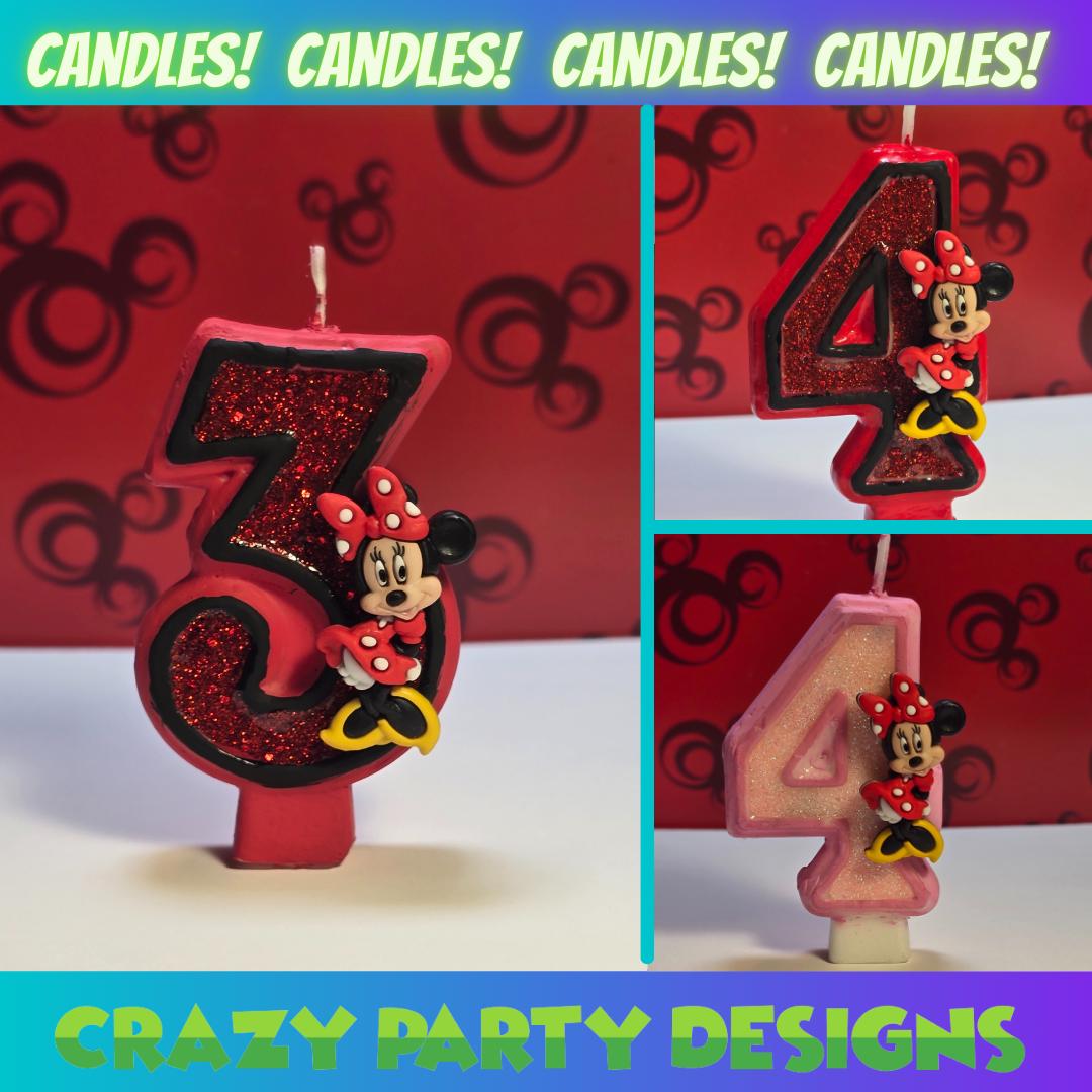 Minnie Mouse Birthday Candles - Etsy