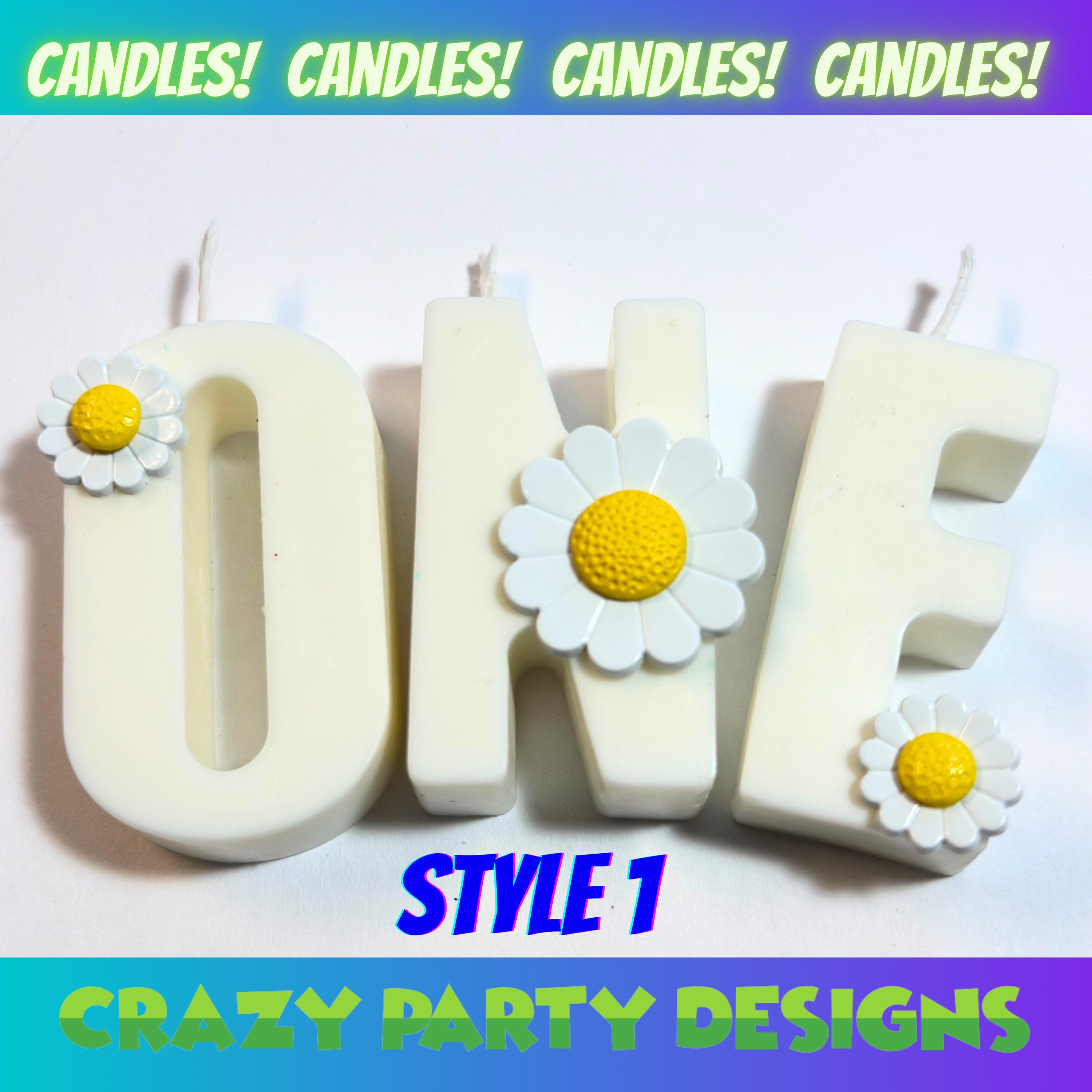 ONE Candles. Happy Birthday Candles. Numbers. I Am Candles. Cake ...