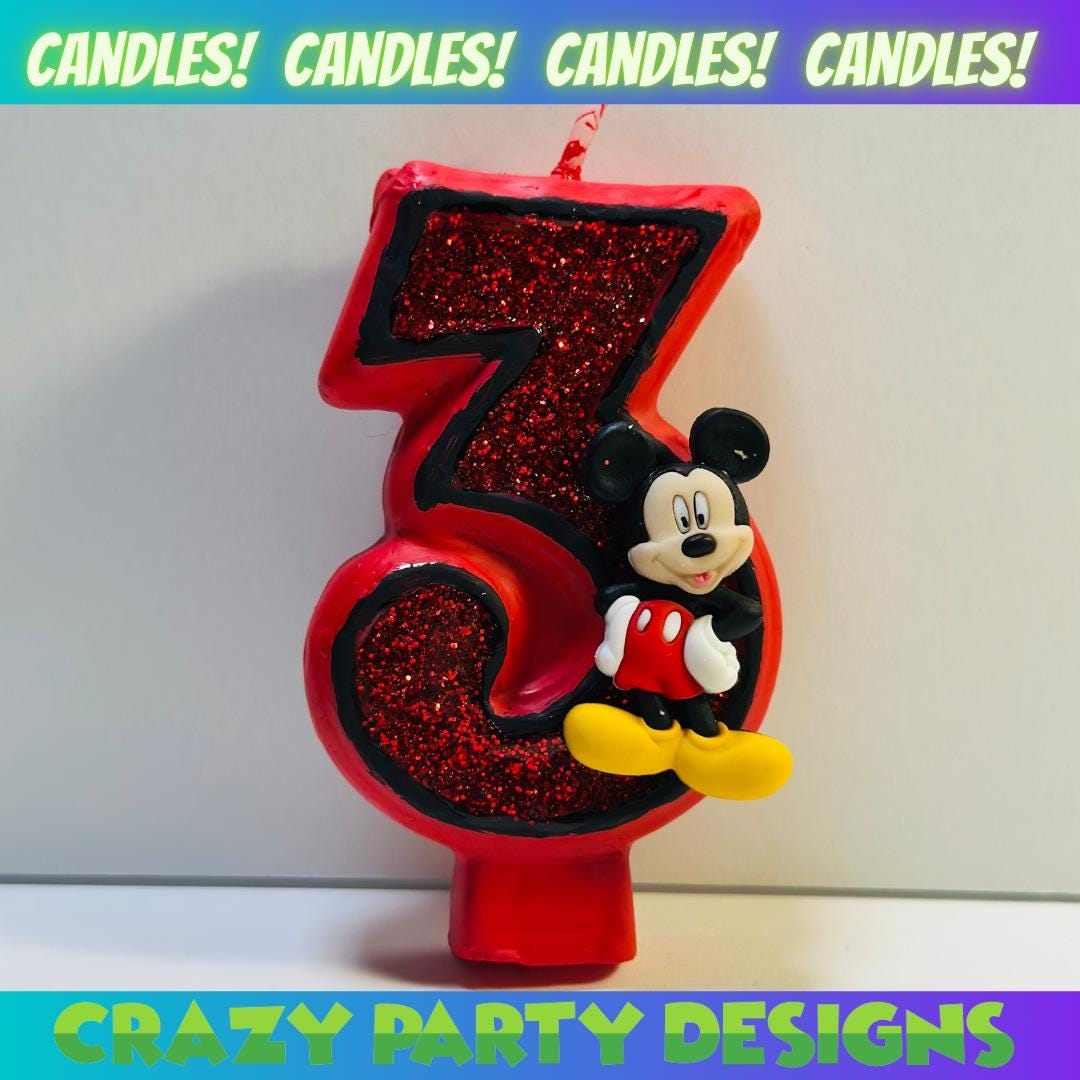 Mickey Mouse Birthday Candle - Etsy