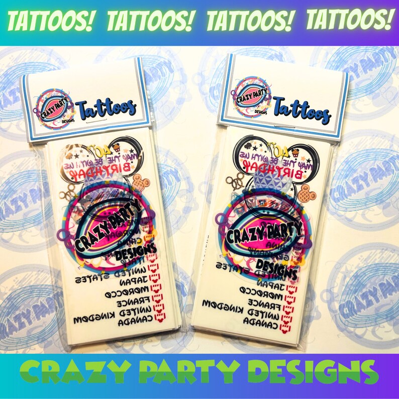 Birthday Around World Tattoo, Epcot World Showcase, Disney Temporary ...