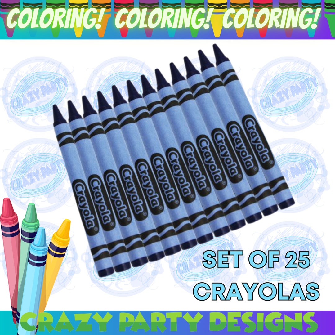 Blue Crayons - 25 Pack - Etsy