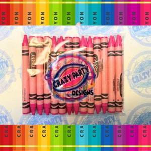 Crayola Pink Crayons 25 Pack - Etsy