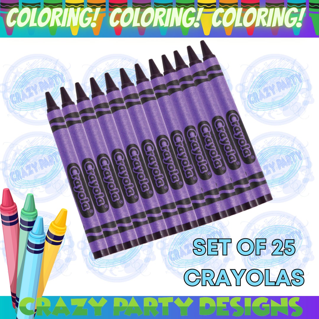 Crayola Violet Crayons 25 Pack - Etsy
