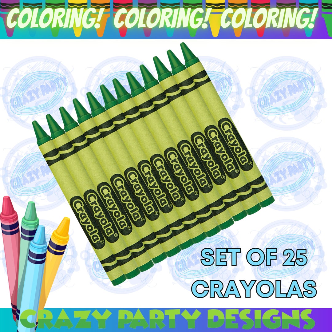 Green Crayons - 25 Pack - Etsy