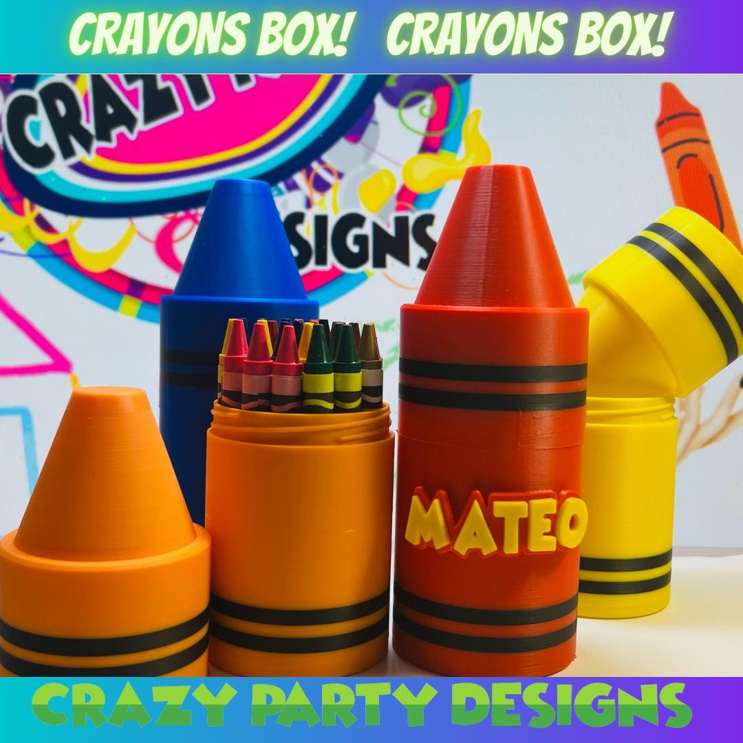 Personalized Crayon Box, 3D Printing Crayon Box, Back to School ...