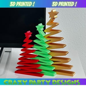 3D Printed Decorative Christmas Tree Set, Christmas Tree Decorations ...