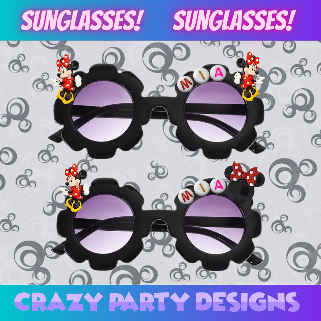 Minnie Sunglasses Personalized Black Kids Sunglasses With Bling and ...