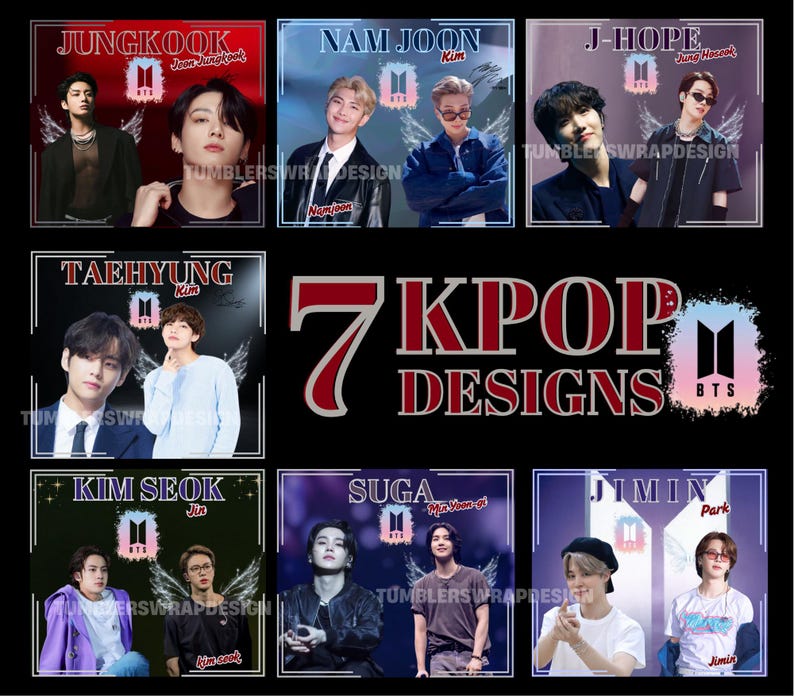 T-shirt Design Bundle Featuring Hip Hop and Bts-inspired Graphics | K ...