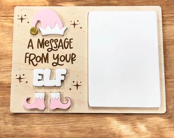 Elf Message Board Elf Decor Shelf Message Christmas Holiday Elf ...