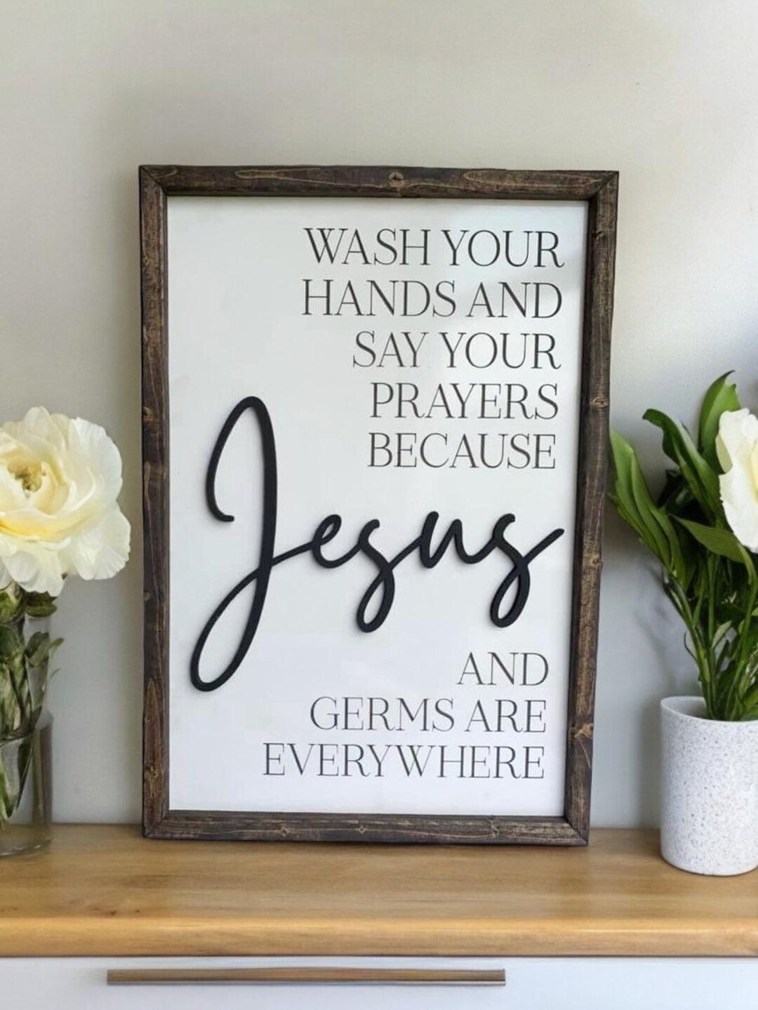 Jesus and Germs Sign - Etsy