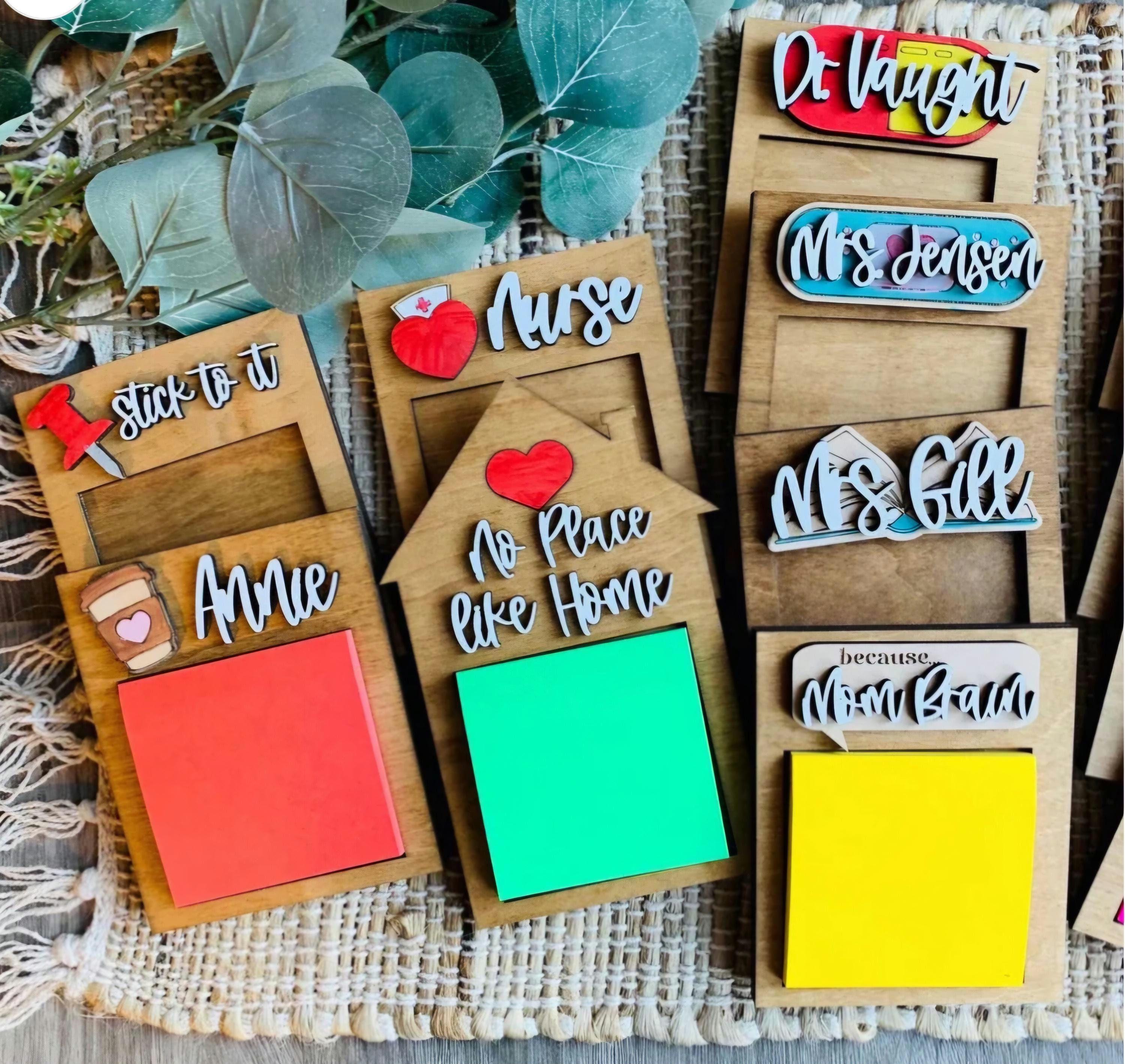 Customized Post It Note Holder - Etsy