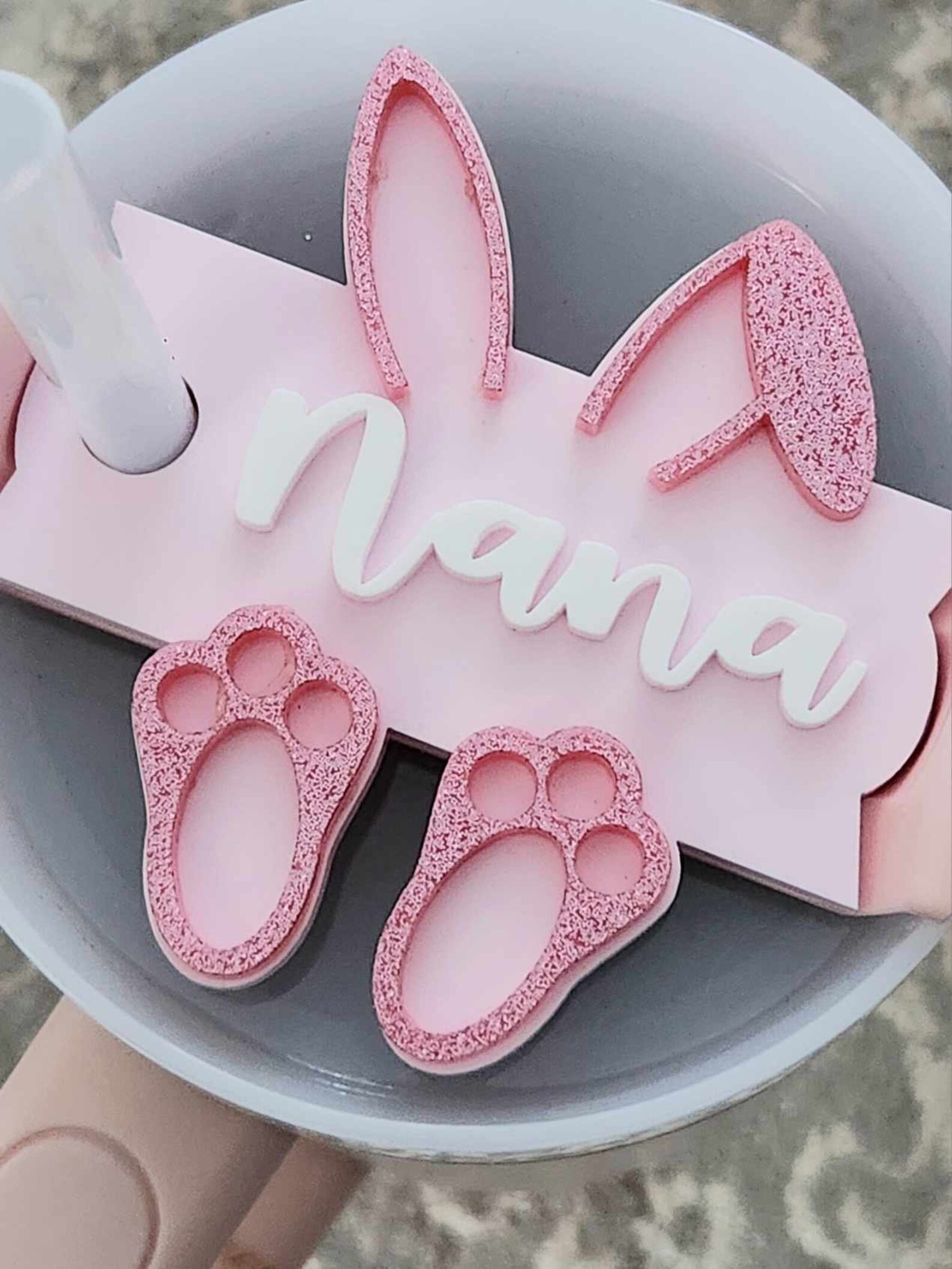 Bunny Stanley Cup Name Tag - Etsy