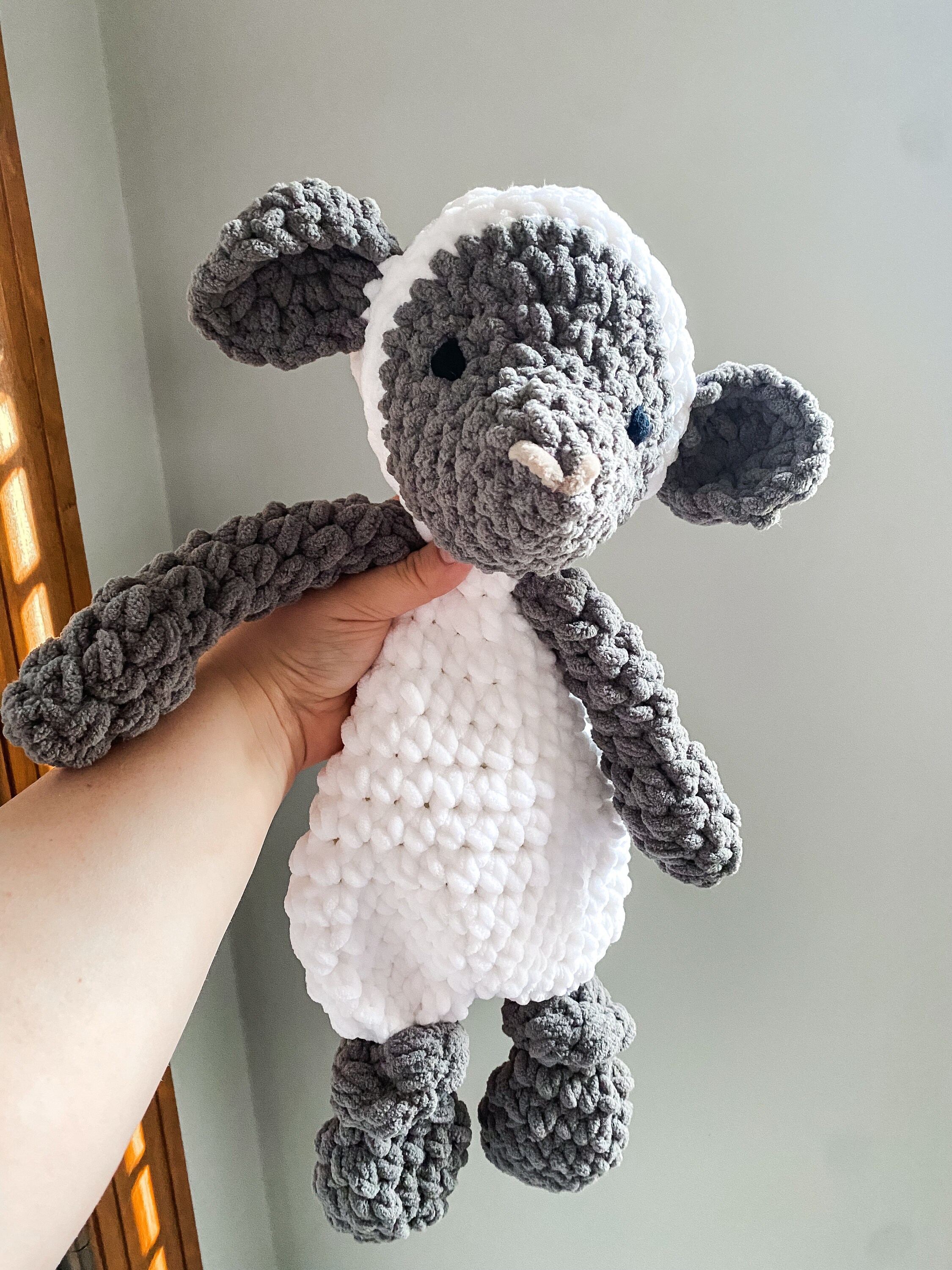 Crochet Lamb Lovey, Amigurumi Lamb Lovey, Handmade Baby Shower Gift ...