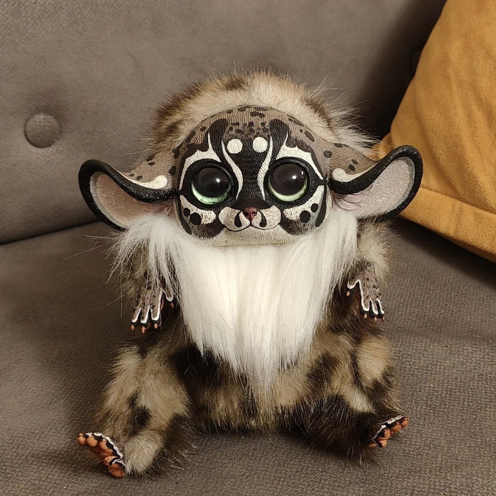 Cute but Creepy Creature Inspired by Oncilla and Inari Fox - Etsy