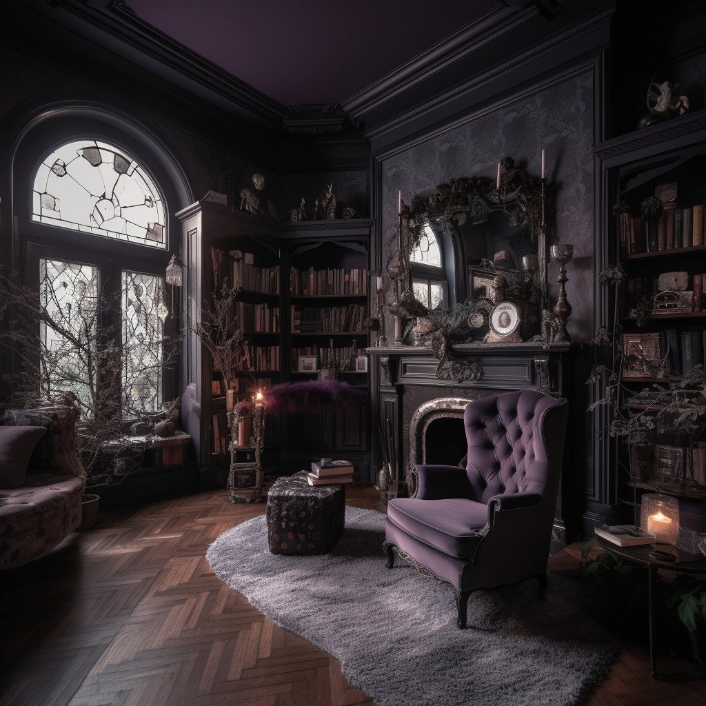 Haunted Library Zoom Background Set - Etsy