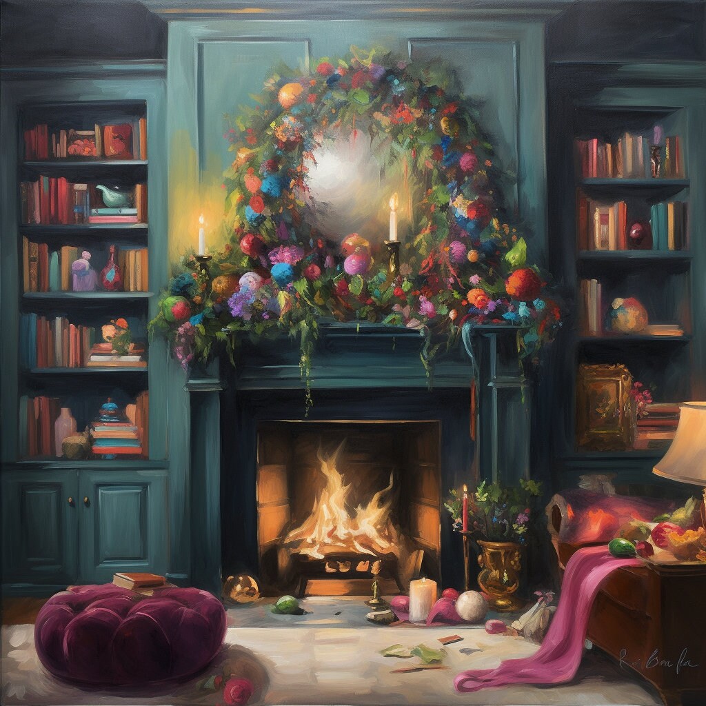 Maximalist Holiday Decor Zoom Background - Etsy