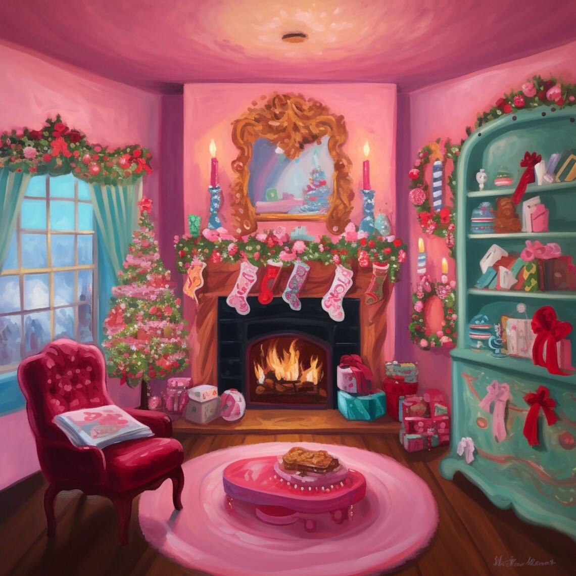 Festive Girly Zoom Backgrounds - Etsy