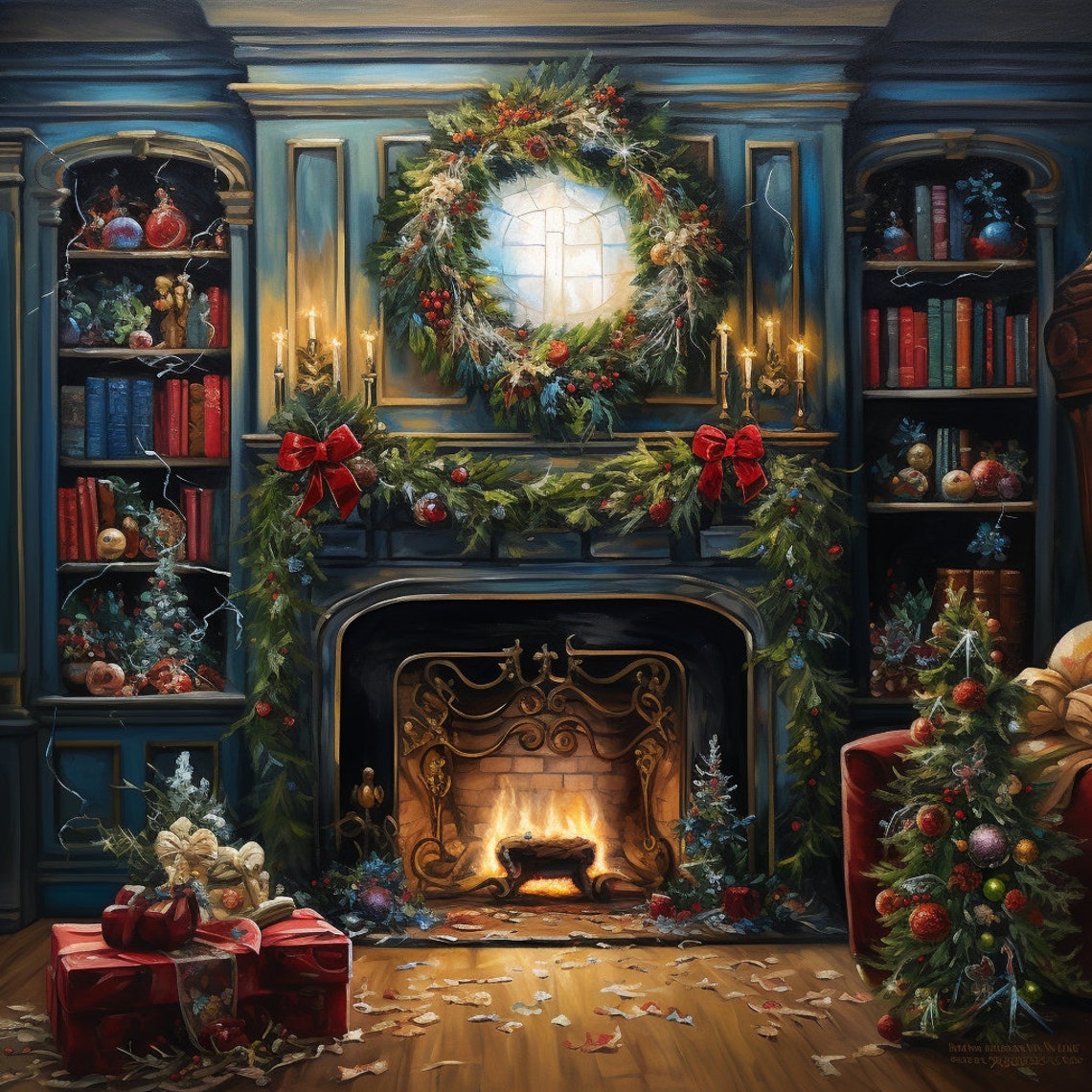 Maximalist Holiday Decor Zoom Background - Etsy