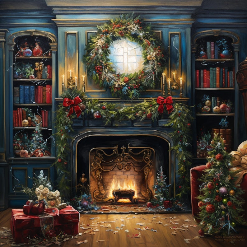 Maximalist Holiday Decor Zoom Background - Etsy