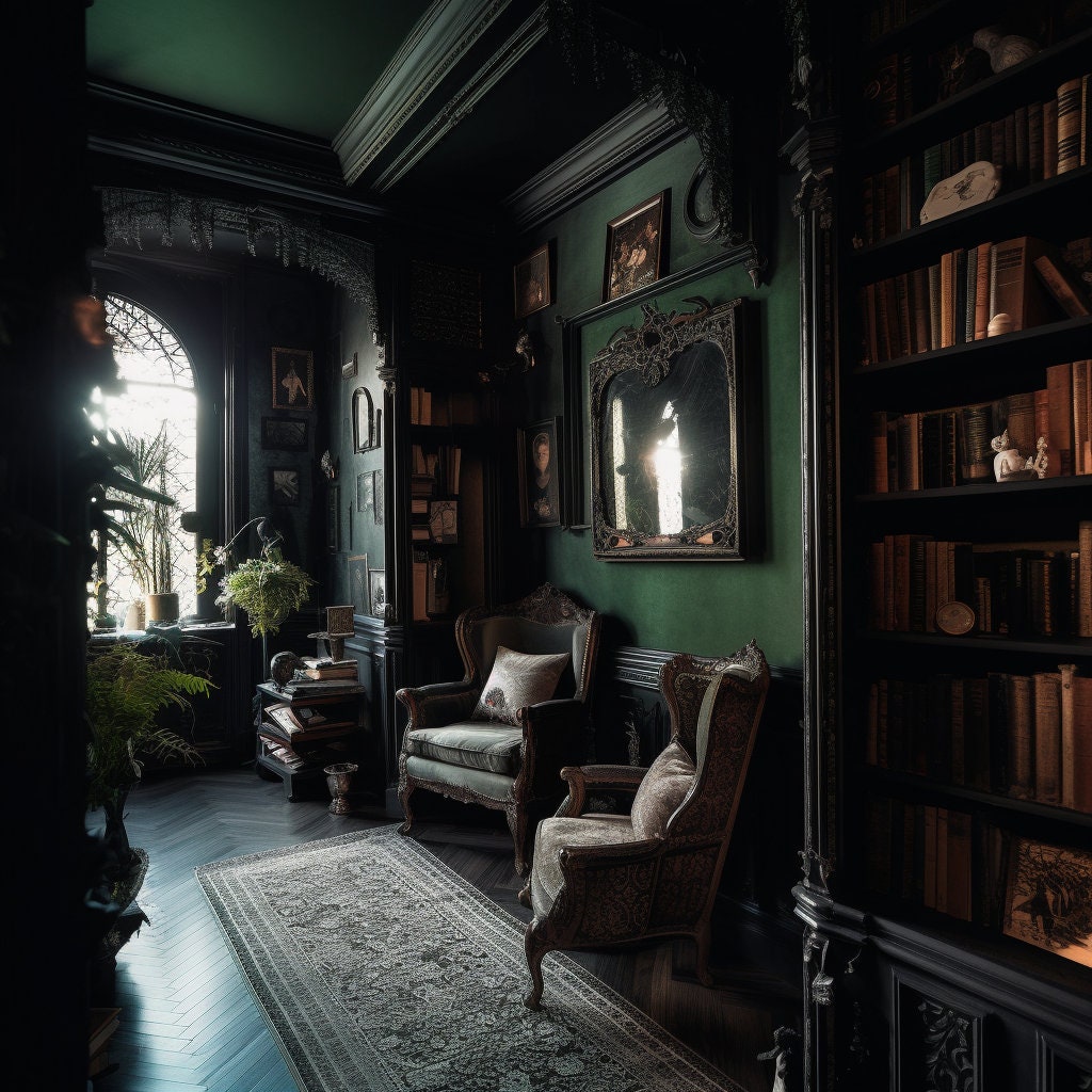 Haunted Library Zoom Background Set - Etsy