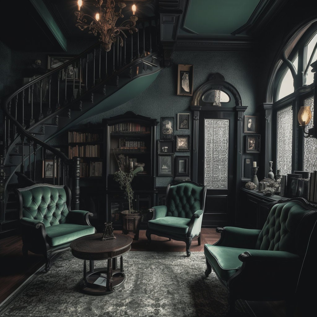 Haunted Library Zoom Background Set - Etsy