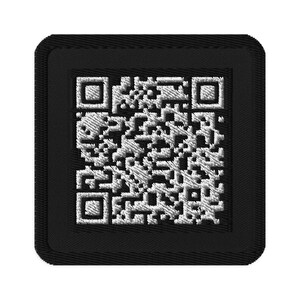 Custom QR CODE Embroidered Patches - Etsy