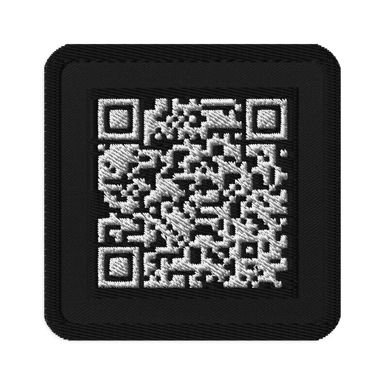 Custom QR CODE Embroidered Patches - Etsy